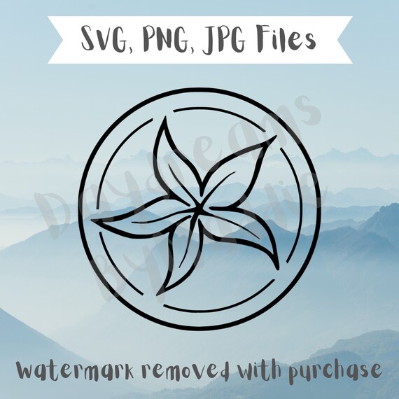Flower Svg Png Jpg Flower Drawing Svg Flower in Circle Svg - Etsy