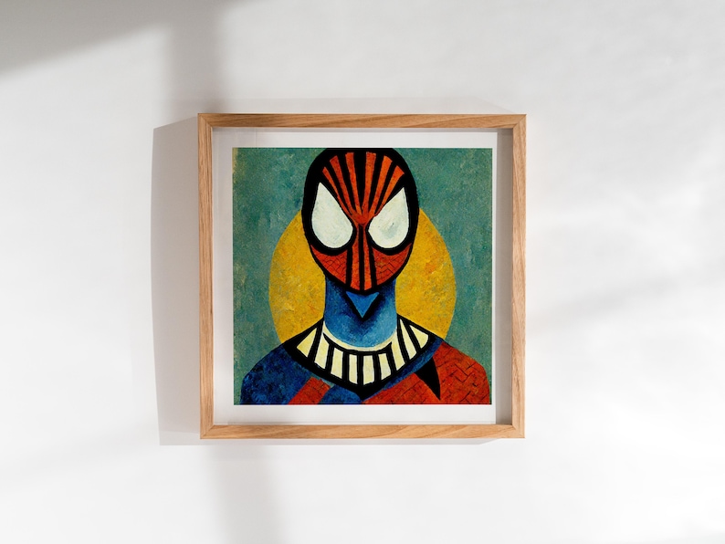 Spider Man, Picasso, Painting, Avengers, Superhero, Print, Spider Man ...