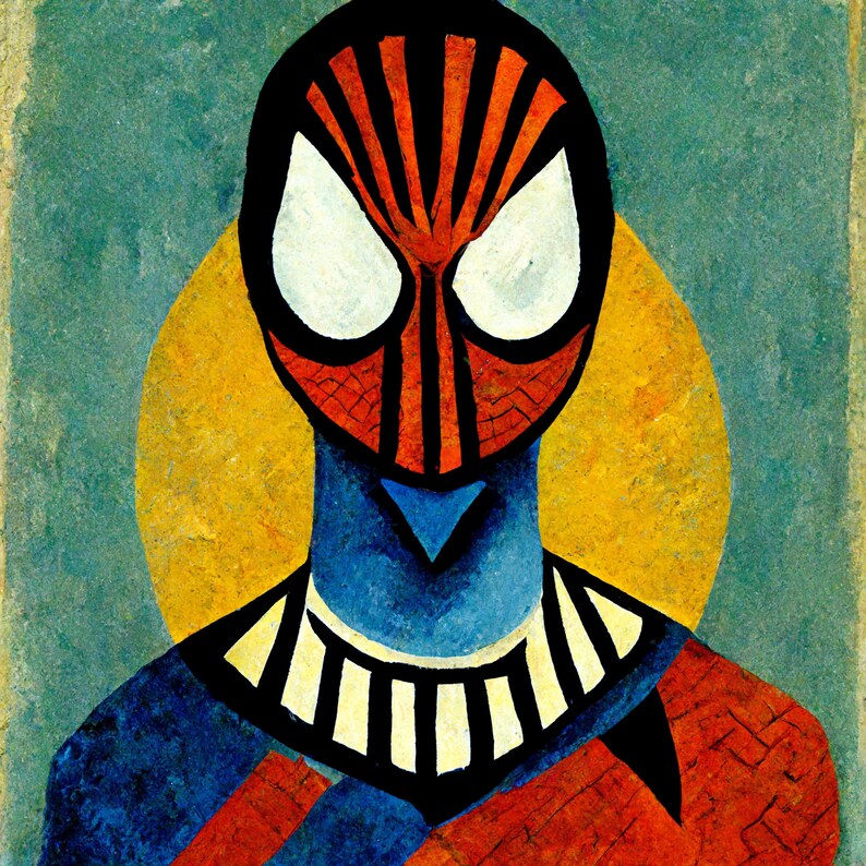 Spider Man, Picasso, Painting, Avengers, Superhero, Print, Spider Man ...