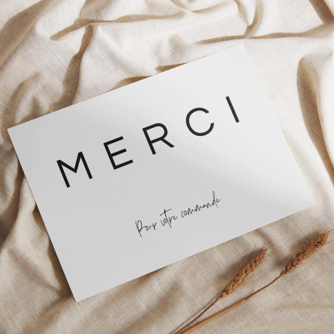 Carte de Remerciement Canva | Template | Merci Client | Business Femme ...