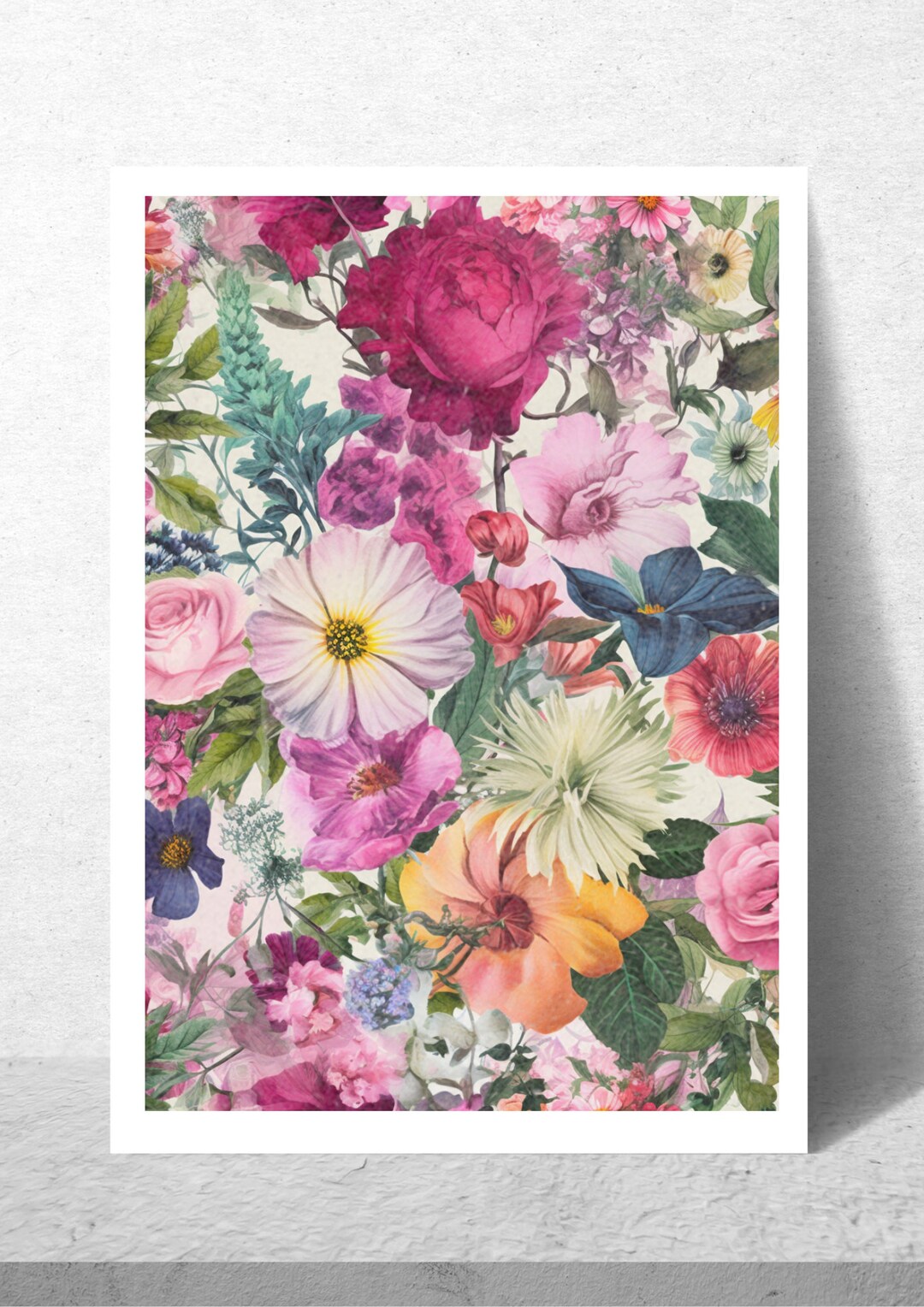 Botanical Poster A3 A1 Digital Download Impressionist/biedermeier ...