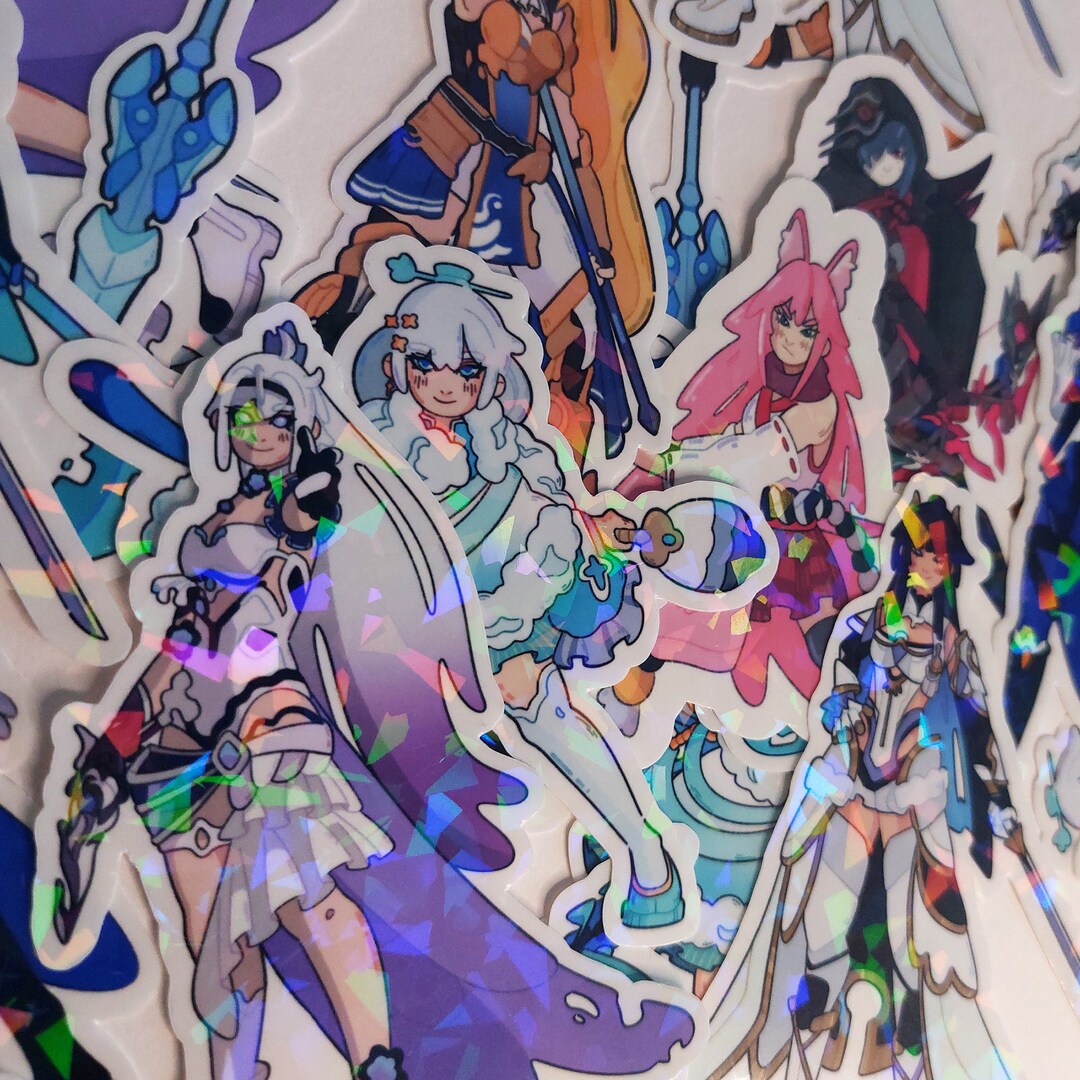 Honkai Impact 3rd Holographic Stickers: Kiana, Mei, Bronya - Etsy