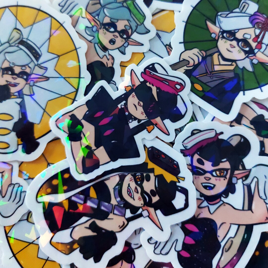 SPLATOON SQUID SISTERS | Idol Stickers | Callie Marie | Holographic ...