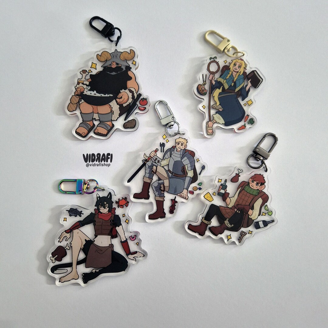 Dungeon Meshi Acrylic Keychain Delicious in Dungeon Charm Laios, Senshi ...