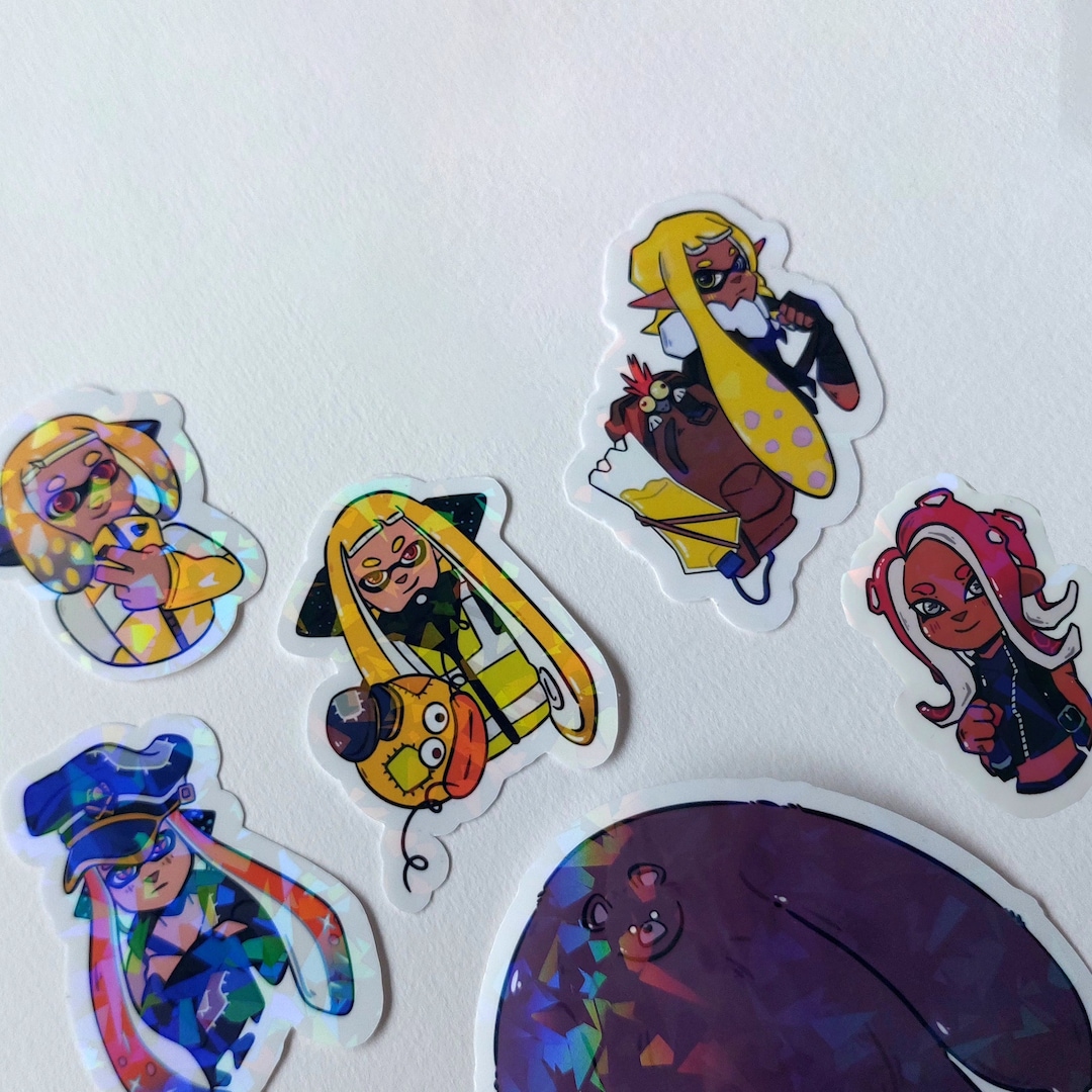 SPLATOON STORY MODE Stickers Captain Three Agent Four - Etsy