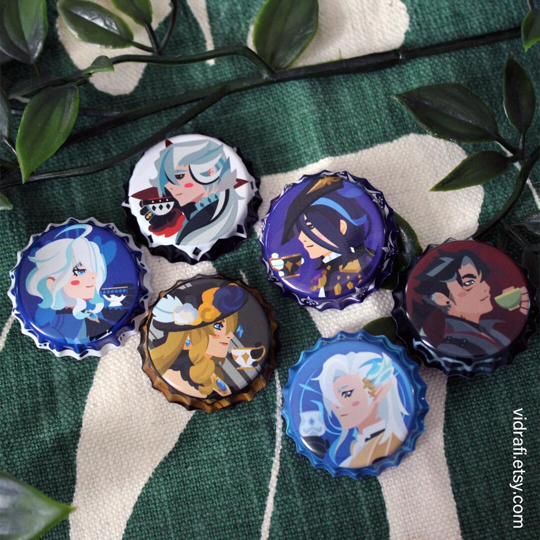 Genshin Impact Metal Pin | Arlecchino, Furina, Neuvilette, Wriothesley ...