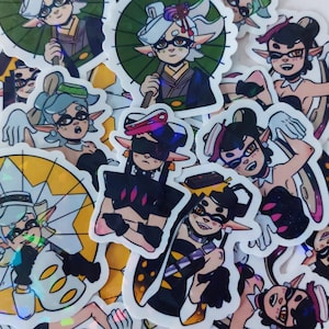 SPLATOON SQUID SISTERS | Idol Stickers | Callie Marie | Holographic ...