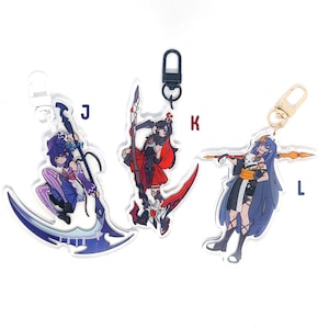 Honkai Impact 3rd Clear Acrylic Keychains | Elysia Sakura Raven Senti ...