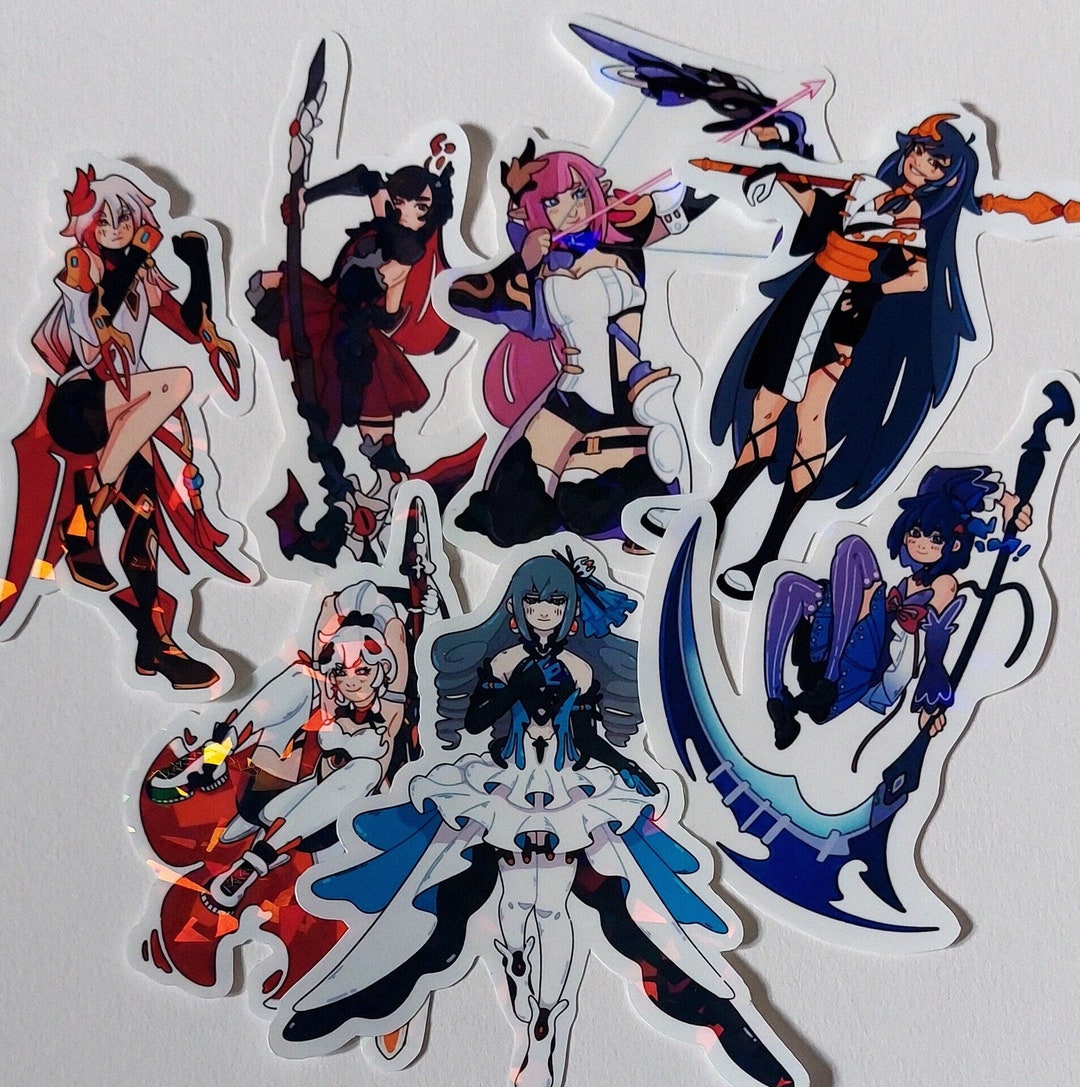 Honkai Impact 3rd Holographic Stickers Kiana Mei Bronya Fu Hua Elysia ...