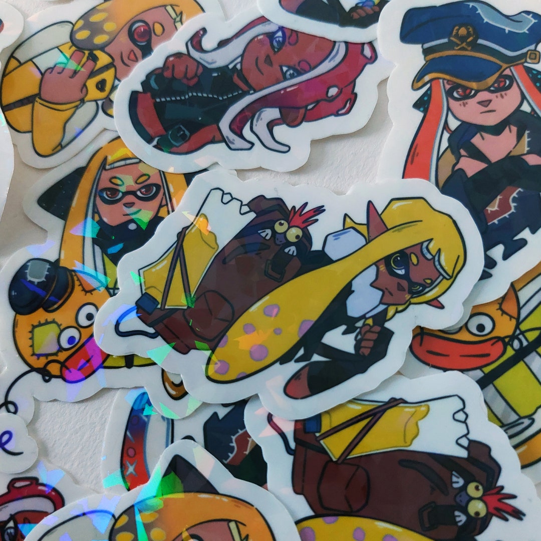 SPLATOON STORY MODE Stickers | Captain Three Agent Four, Eight ...