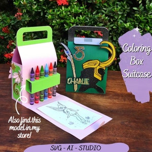 Paint Box Template, Coloring Box Template, Art Gift Box Cut File ...