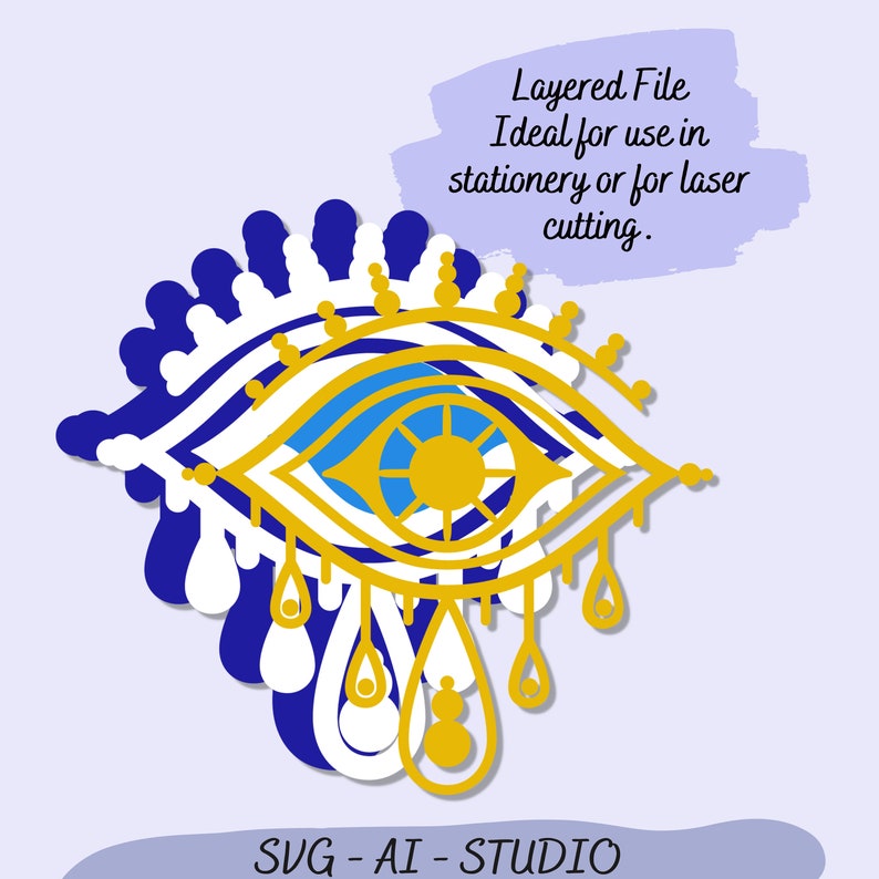 Evil Eye Layered SVG Turkish Eye Png Jpg Nazar Eye Boho - Etsy