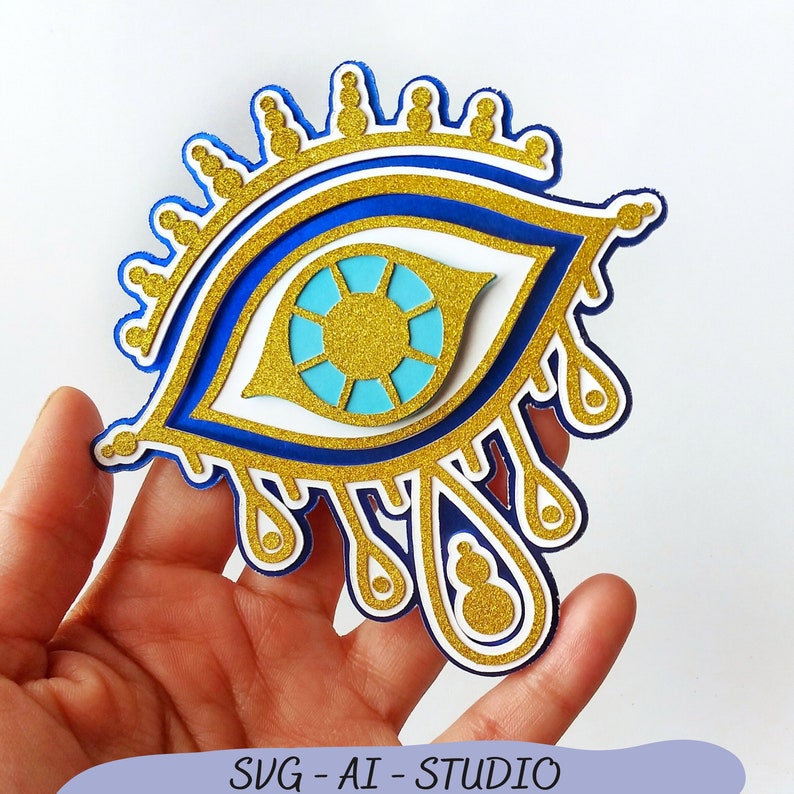 Evil Eye Layered SVG Turkish Eye Png Jpg Nazar Eye Boho - Etsy