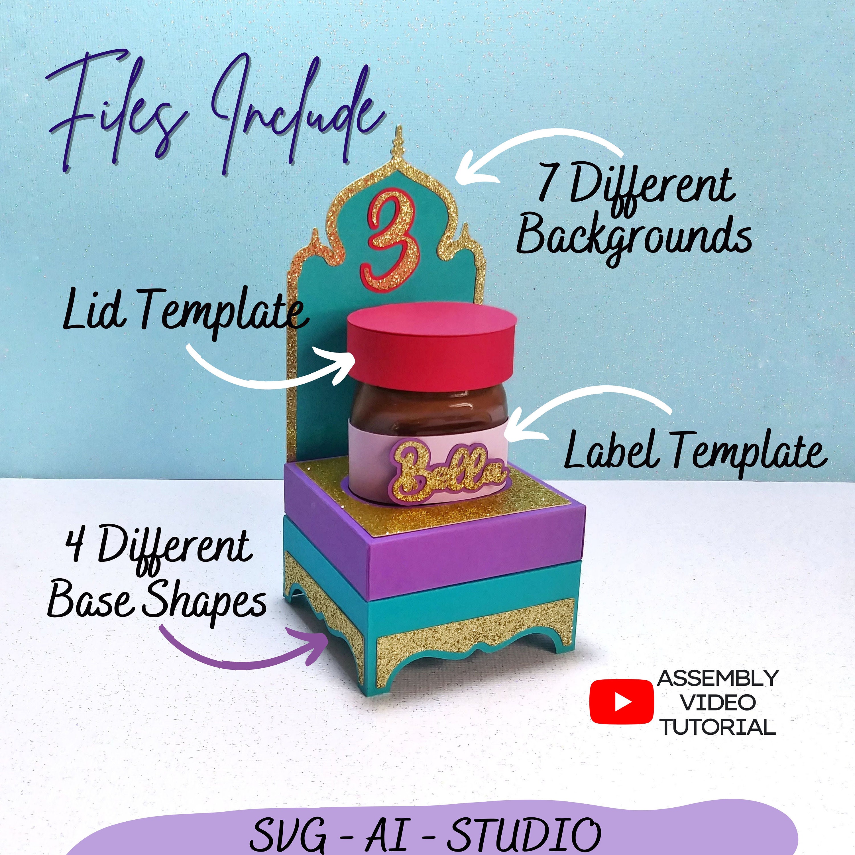 Mini Nutella Box Template Mini Nutella SVG Treat Box - Etsy Australia