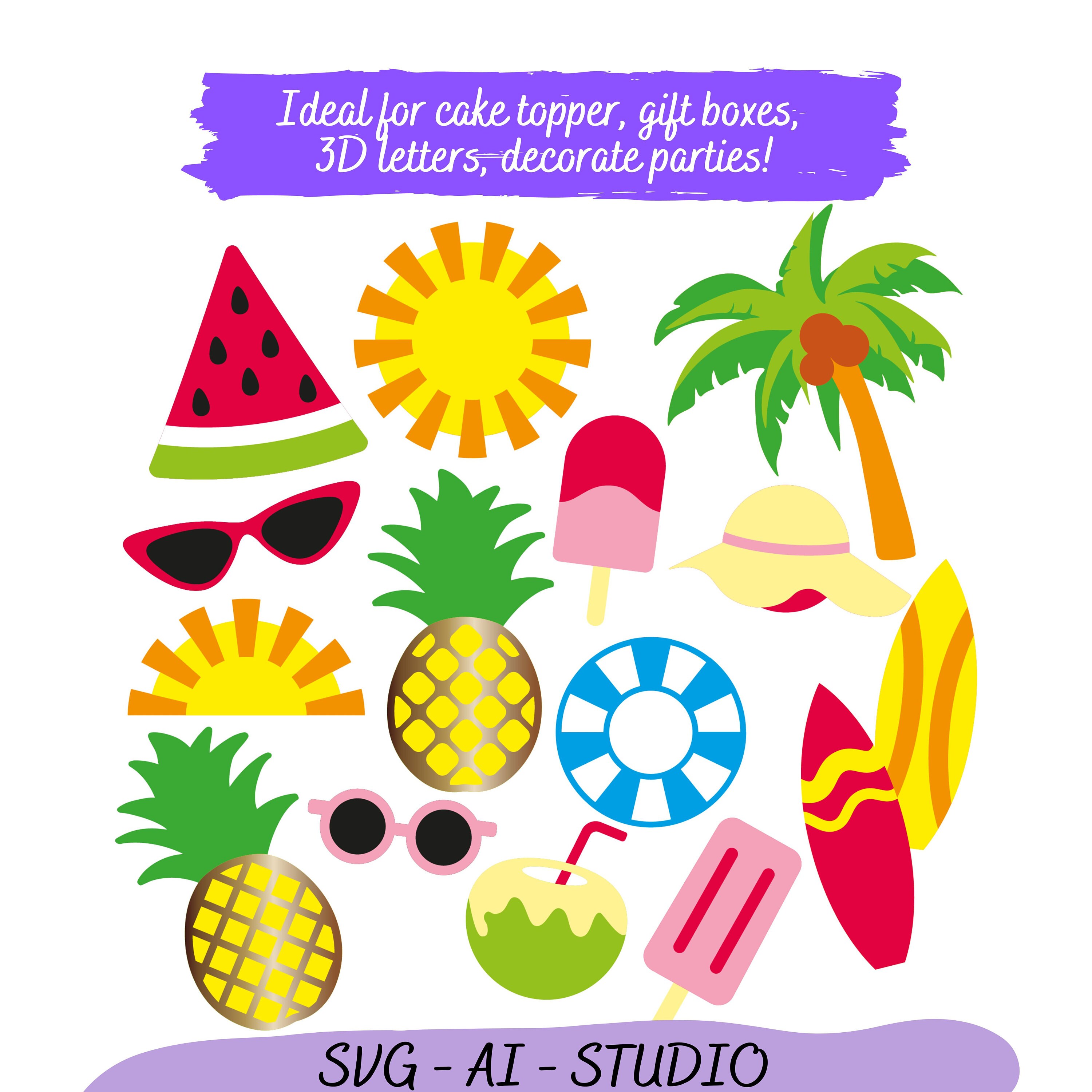 Summer Beach SVG Summer Layered SVG Bundle Beach Pool Party - Etsy Canada