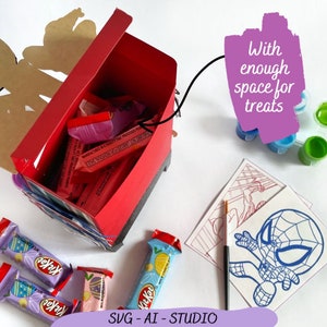 Paint Box Template: DIY Art Party Favor Box (SVG, Studio3) - Etsy