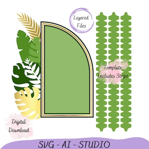 Arch Shaker Topper With Stripe Modern Boho Topper Safari - Etsy