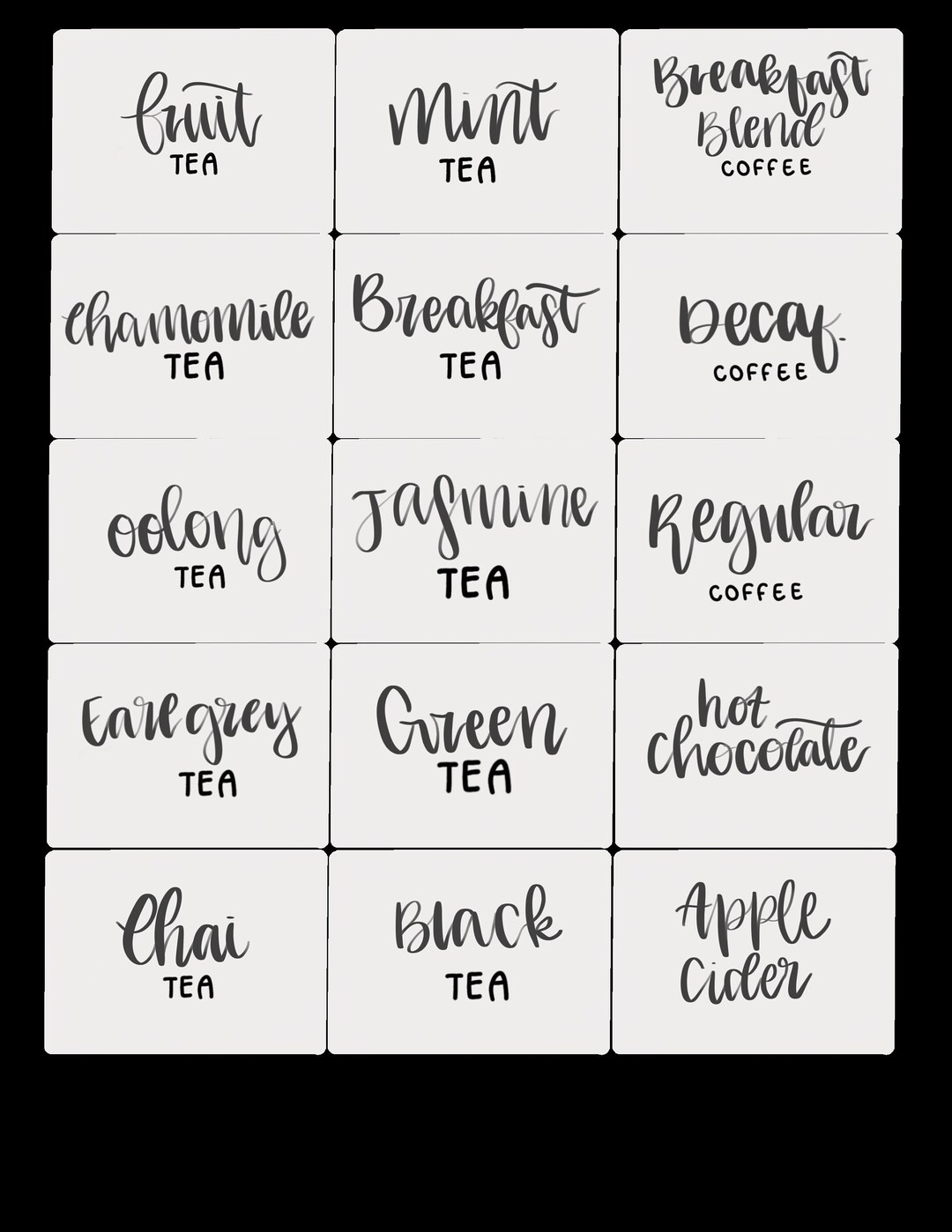 Beverage Organization Labels - Etsy