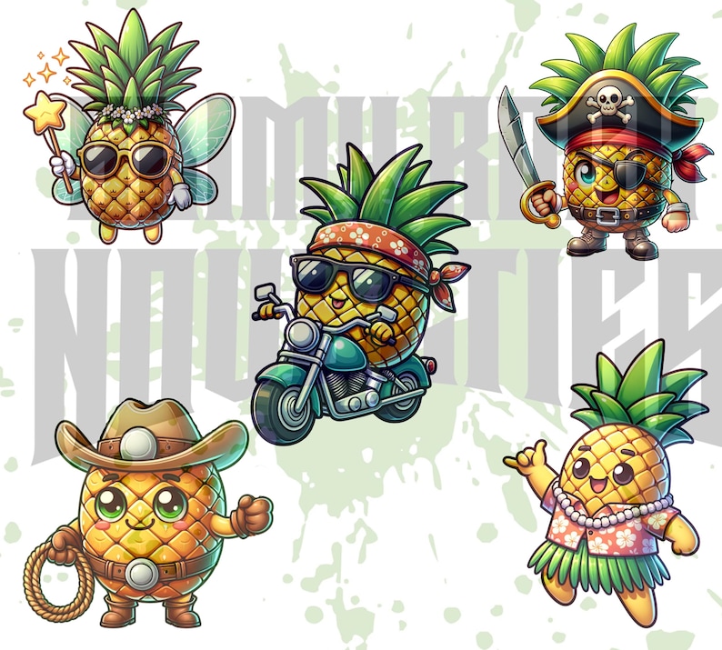 30 Cute Pineapple Clip Art Bundle, Exclusive PNG & SVG Bundle ...
