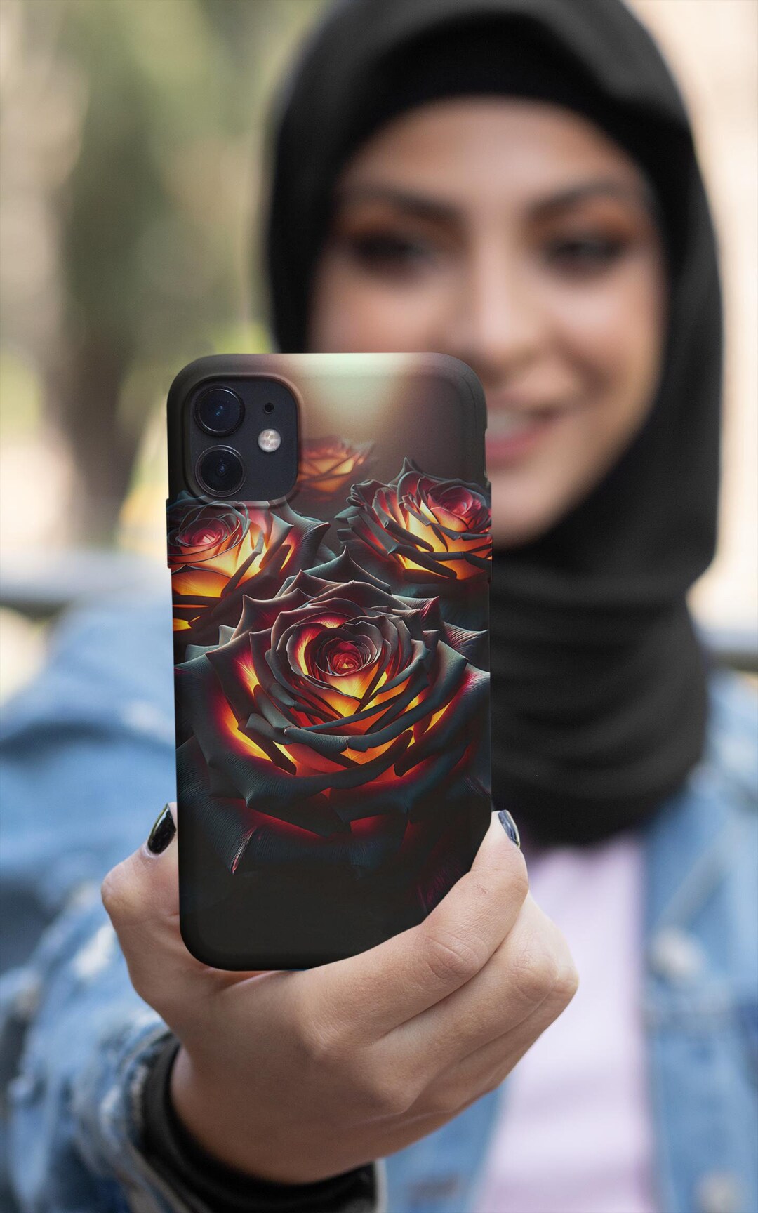 Gothic Floral iPhone 16 Case, Black Rose Phone Case, Dark Floral,roses ...