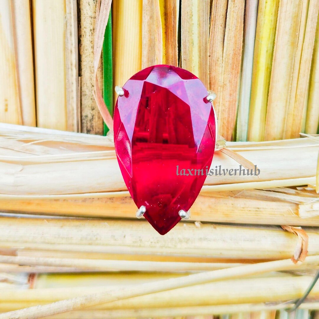 Viva Magenta Ring, Huge Cocktail Ring, 925 Sterling Silver, Handmade ...