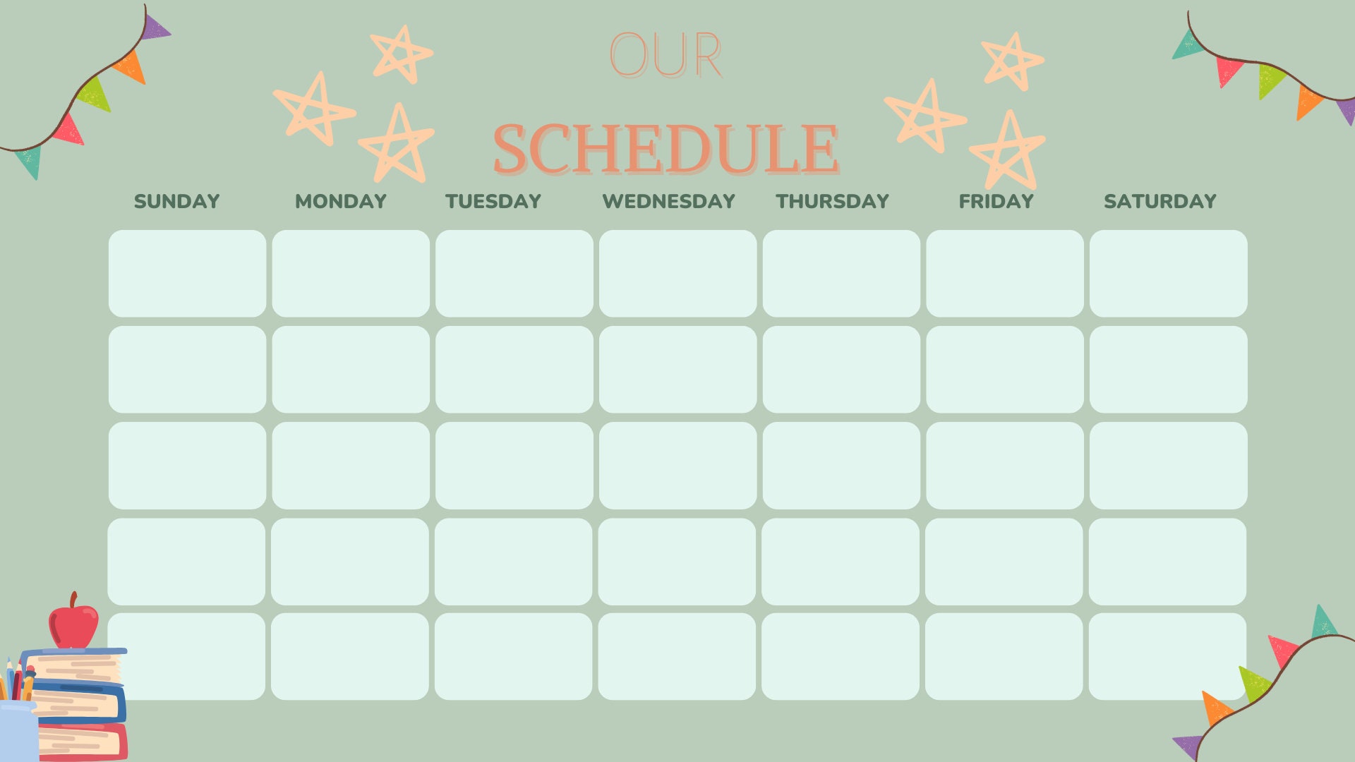 Monthly Schedule Layout - Etsy