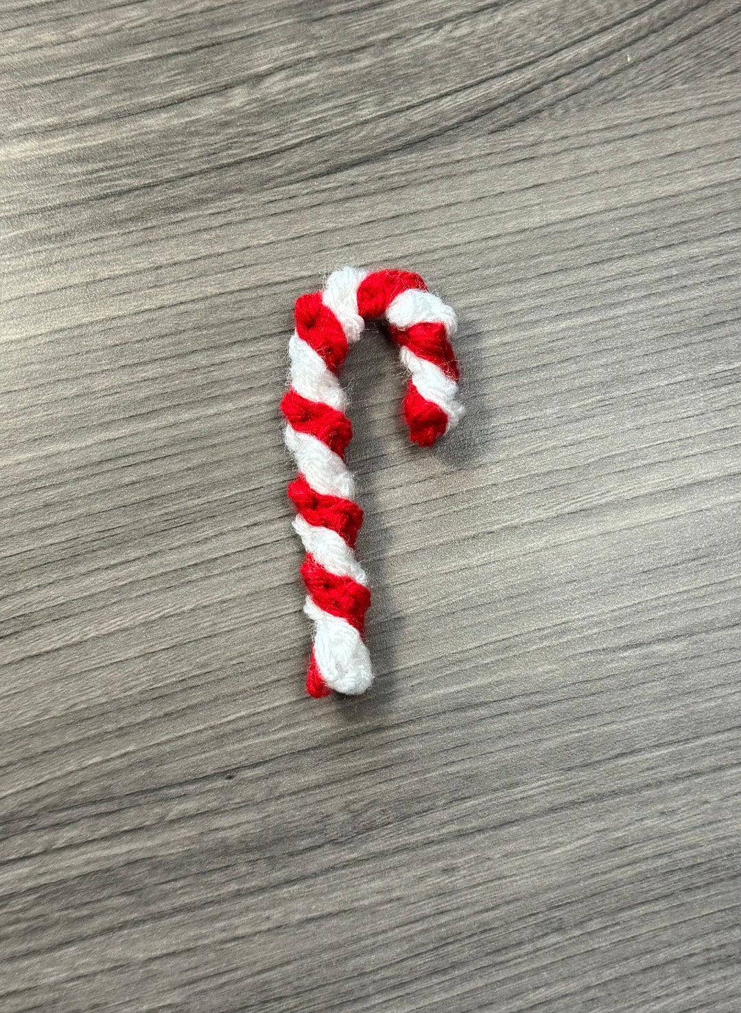 Handmade Crochet Mini Candy Cane Decoration - Etsy