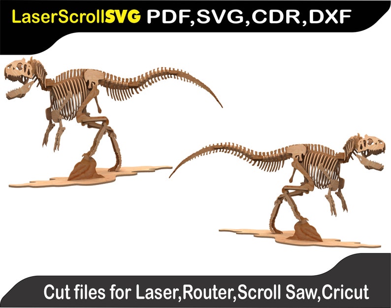 Allosaurus Pose 2 Digital Pattern Template File for Laser SVG - Etsy