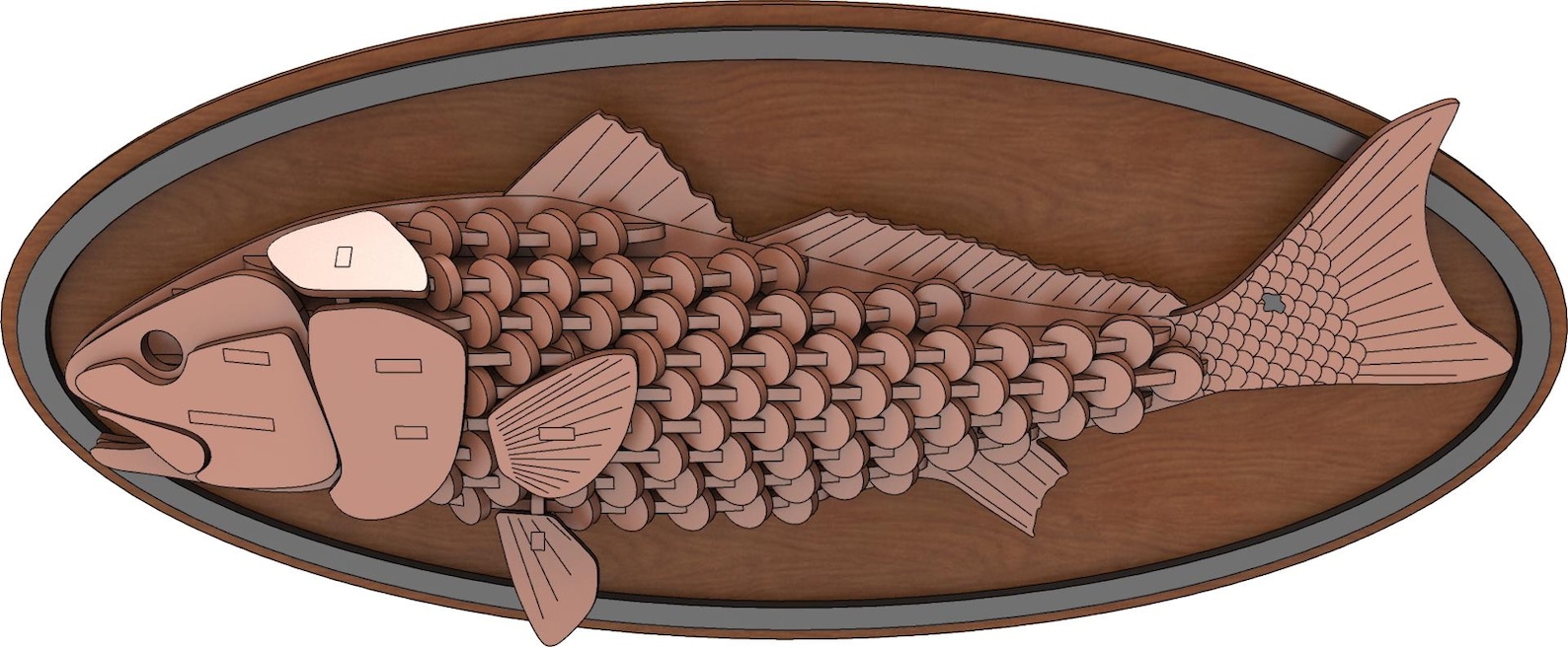 Texas Redfish Trophy Fish Digital Pattern File for Laser SVG DXF CDR ...