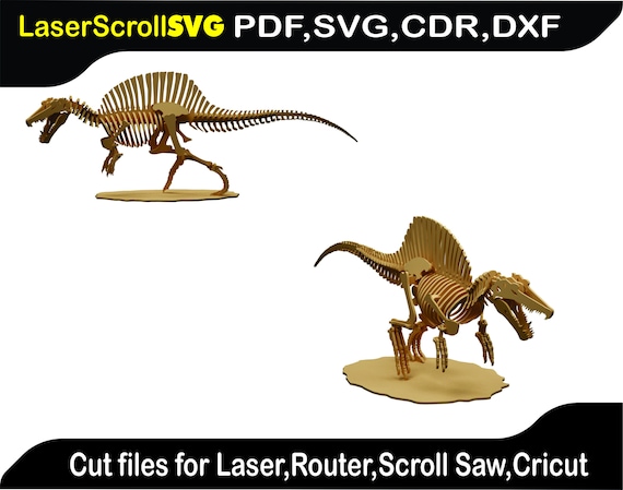 Spinosaurus Dinosaur 3d Puzzle Digital Pattern Template File - Etsy