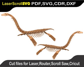 T-rex Dinosaur Digital Pattern Template File for Laser SVG DXF CDR ...