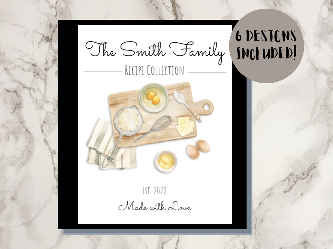 Cookbook Template, Digital Cookbook, Baking Cookbook, Cookbook Recipe ...