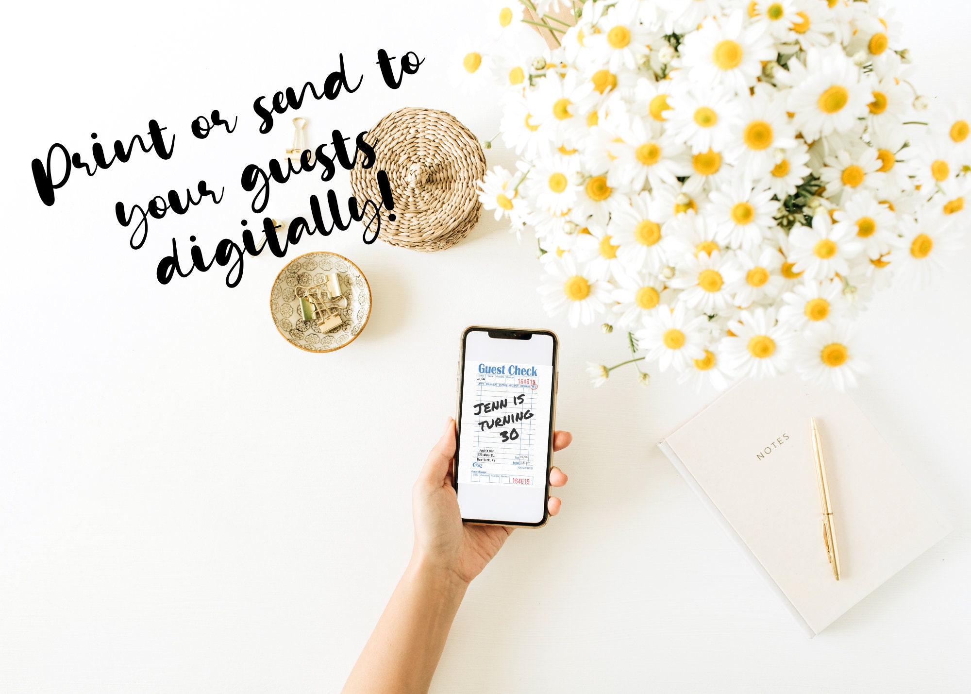 Customizable Guest Check Invitation Template | Birthday Party ...