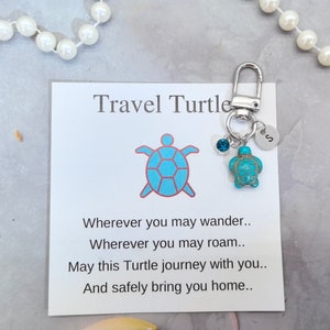 Personalised Turtle Keychain,turtle Keyring,personalised Gift,travel ...