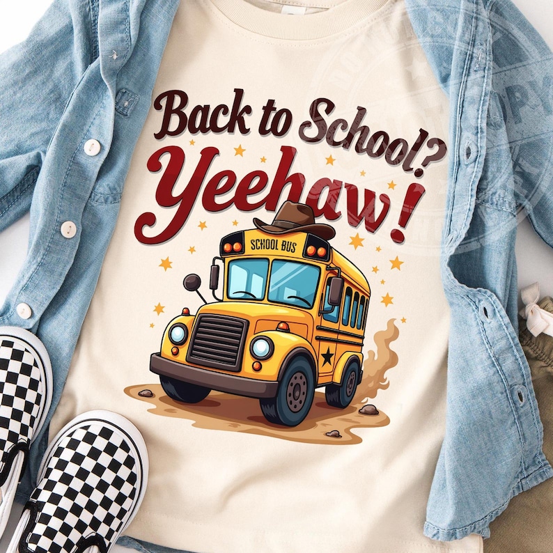 Back to School Png, Yeehaw School Bus Sublimation Design, Western ...