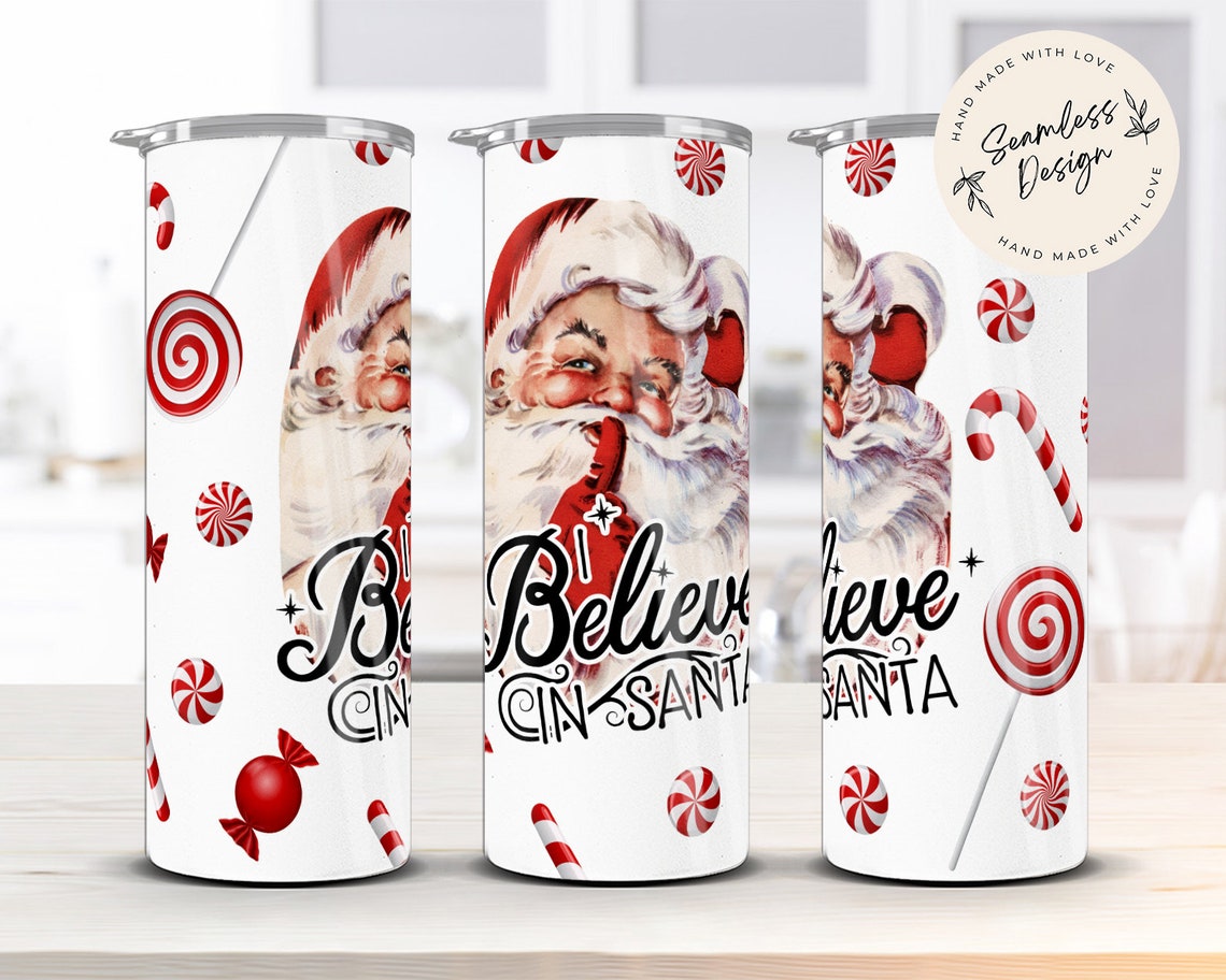 Christmas Tumbler Sublimation Design, 6 Santa Tumblers Bundle Wrap, 20 ...