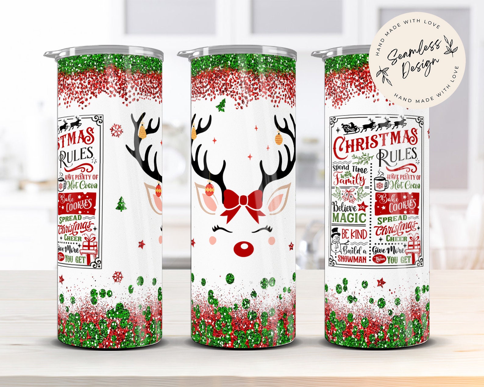 Christmas Tumbler Sublimation Design 6 Santa Tumblers Bundle - Etsy