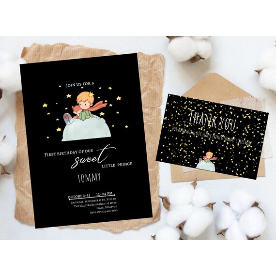 Little Prince Invitations Instant Download Little Prince - Etsy