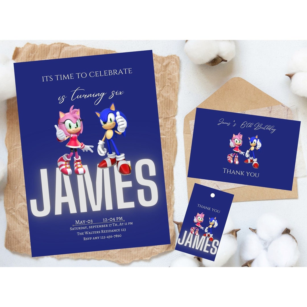 Invitación de cumpleaños de Sonic The Hedgehog / Invitaciones a la ...
