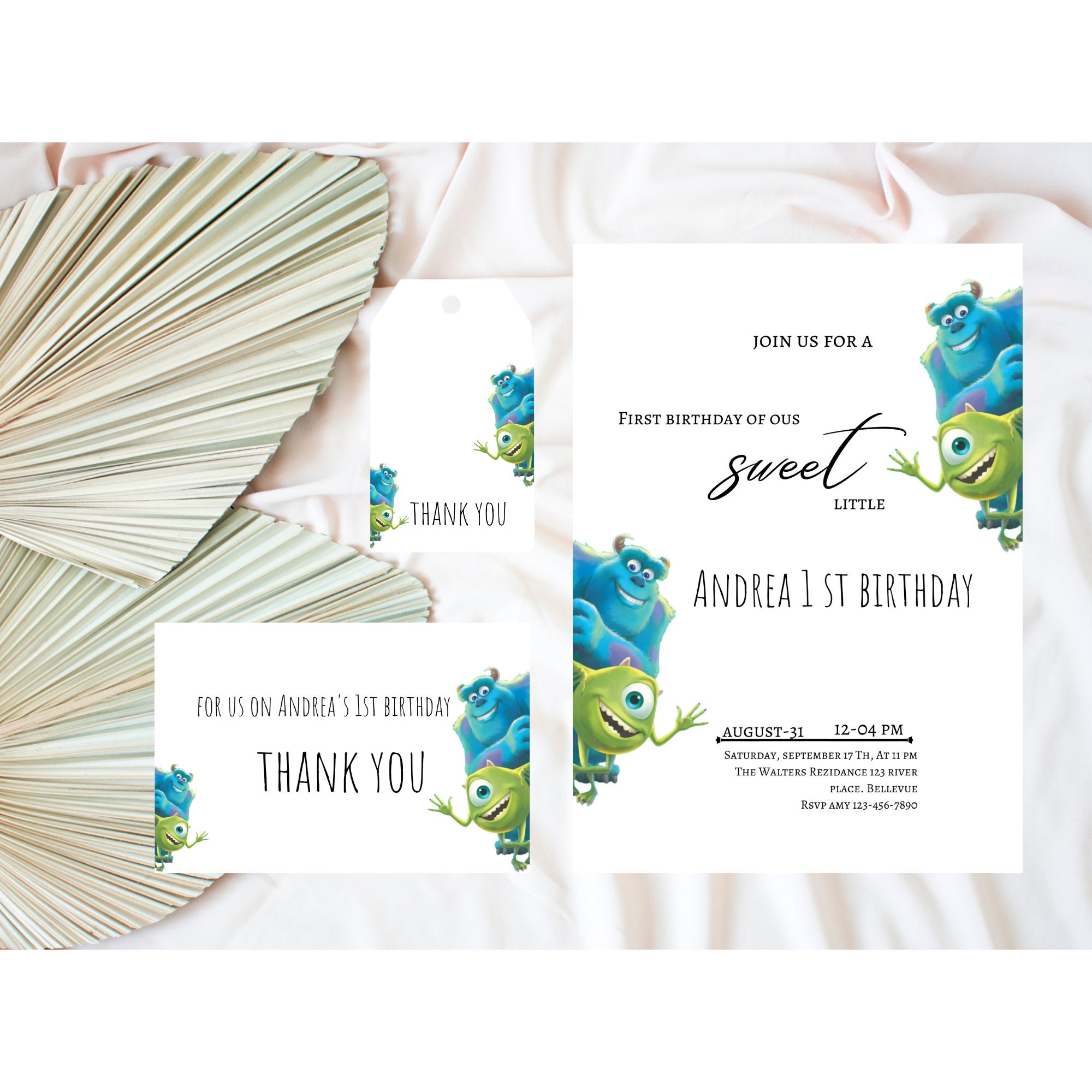 Monsters Inc Invitation Kids Invitation Digital Monsters Party Invite ...