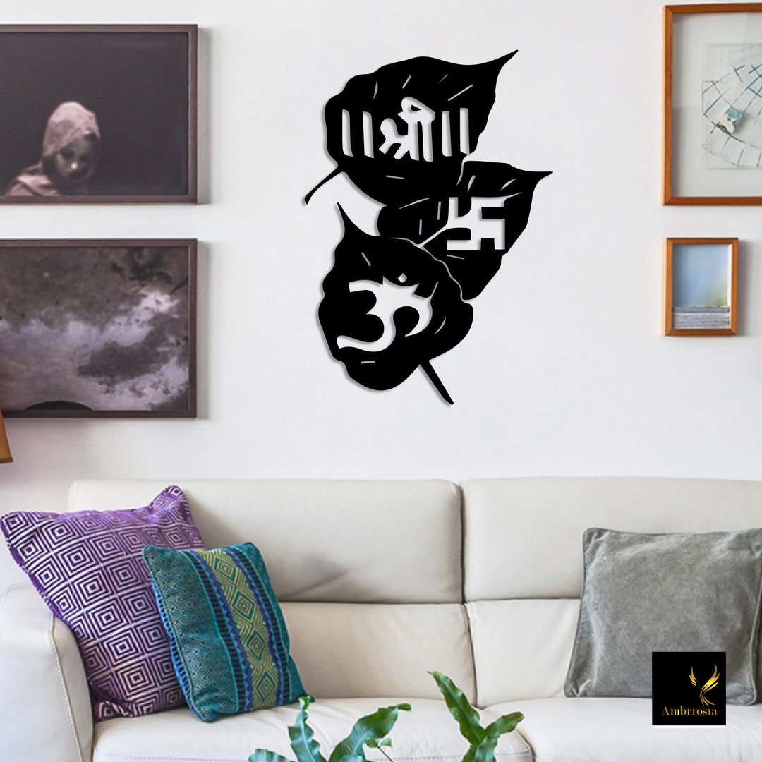 Metal Wall Decor, Metal Decor, Metal Om Decor, OM Symbol Wall Art, Home ...