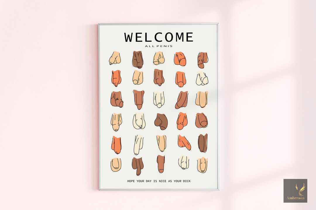 Body Positive Dick, Penis Art Print, Willy Line Art Print, Dick Poster ...
