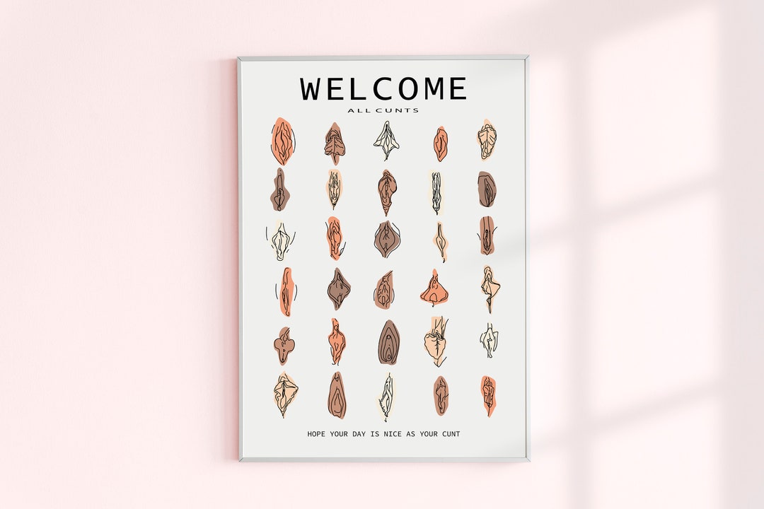 Body Positive Vagina Vagina Art Line Art Valve Printable Wall Art