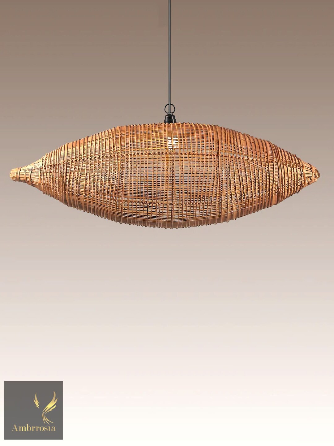 Bamboo Rattan Pendant Lampshade Lattice, High Quality-rattan Pendant ...