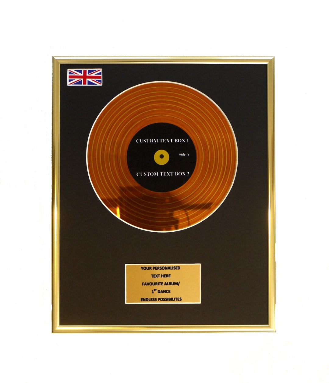 Personalised Gold Metal Disc Display - for Any Occasion - Celebrate ...