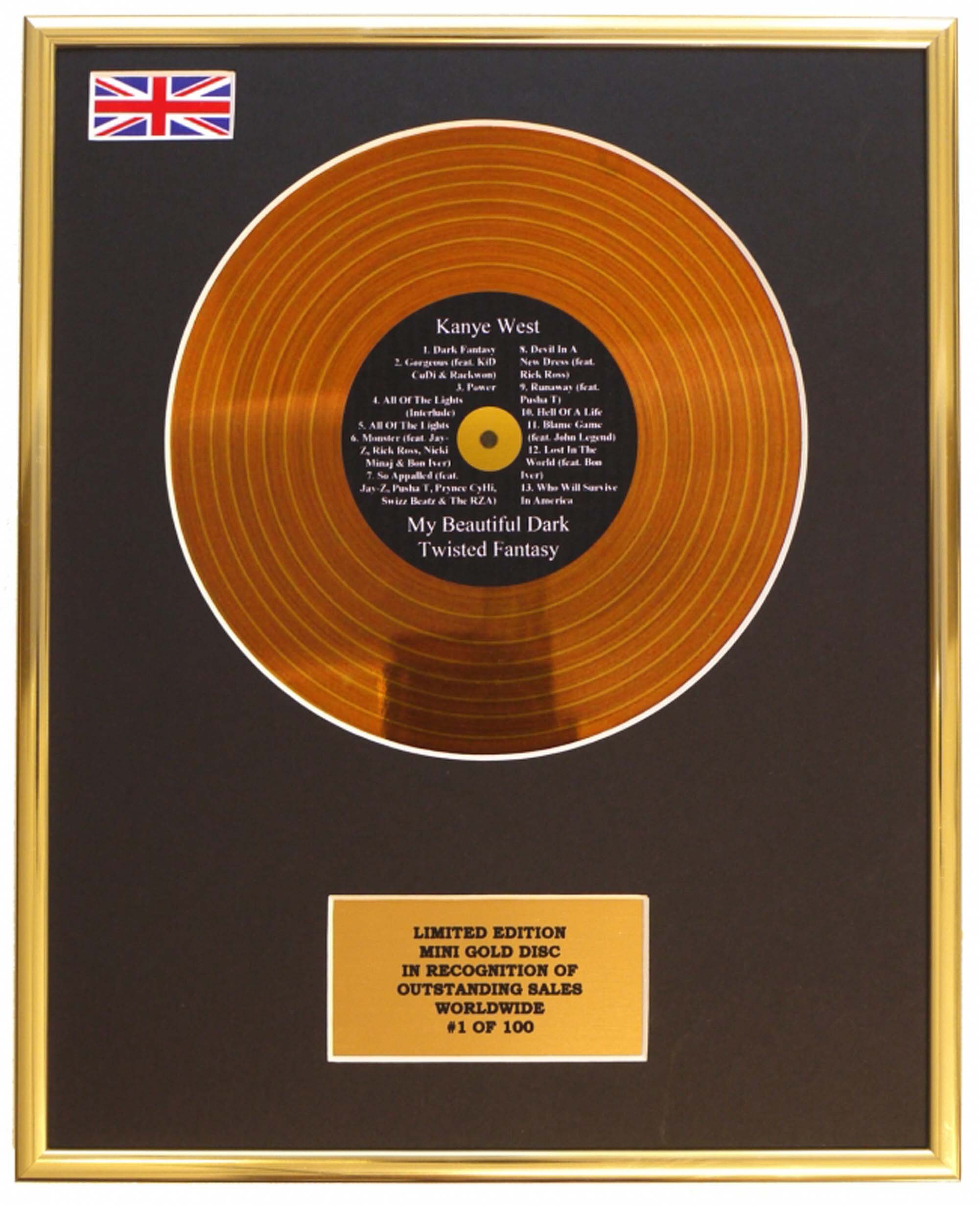 KANYE WEST / Mini Metal Gold Disc Display/ Limited Edition/ - Etsy