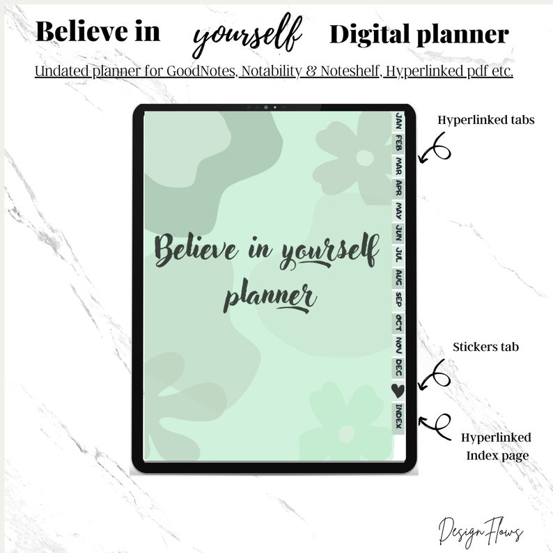 2023 Digital Planner, Digital Planner, Minimal Hyperlinked Planner for ...