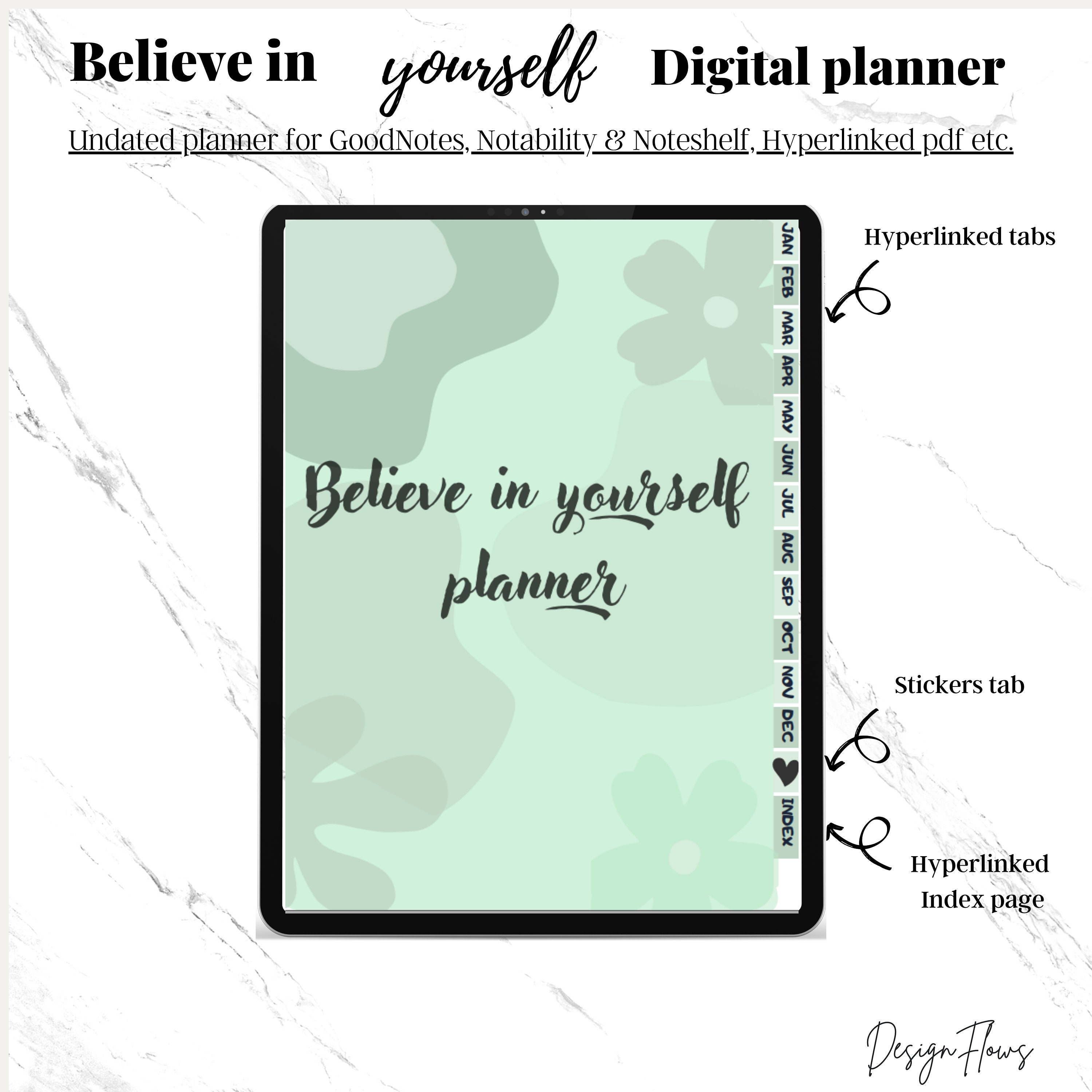 2023 Digital Planner, Digital Planner, Minimal Hyperlinked Planner for ...