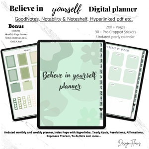 2023 Digital Planner, Digital Planner, Minimal Hyperlinked Planner for ...