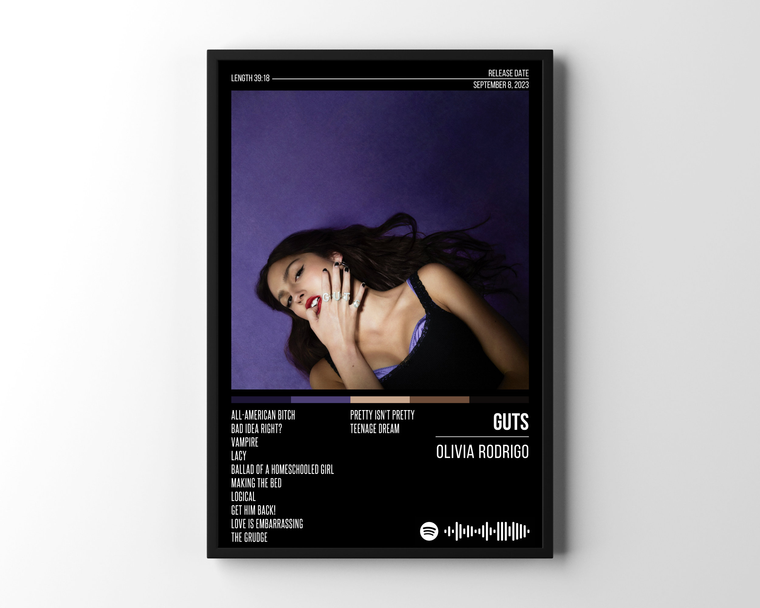 Olivia Rodrigo - Guts Album Poster, Album Cover Poster by Islam Saleh ...
